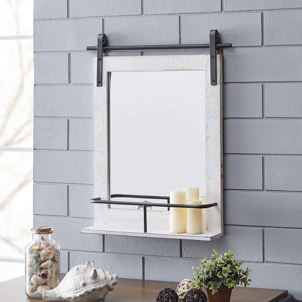 Add Style and Utility to Your Bathroom with a Mirror with Shelves